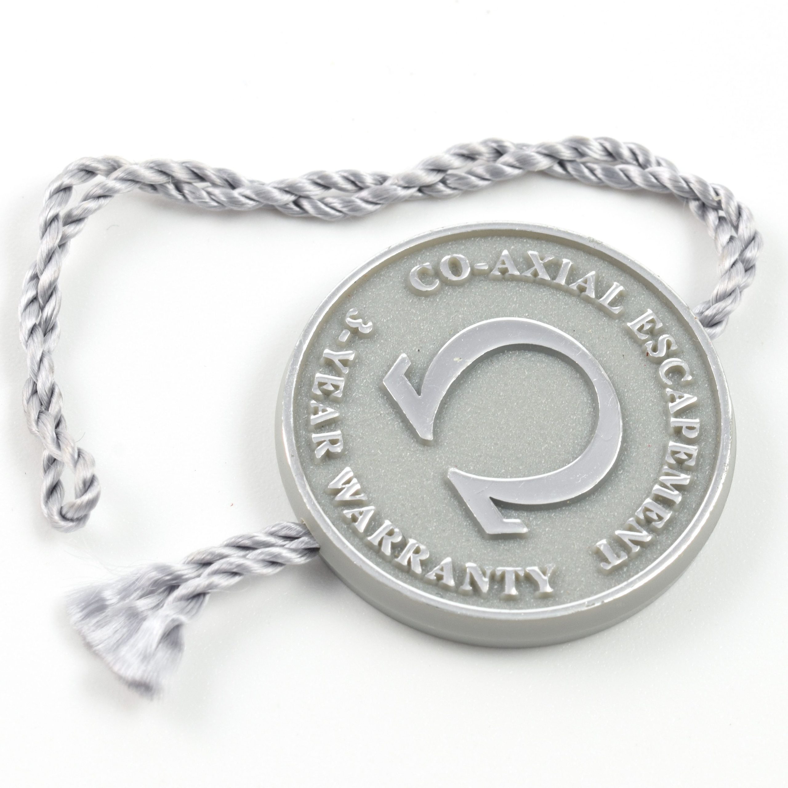 Omega Co-Axial Warranty Watch Swing Hang Tag with String - The Watch Link